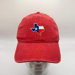 Texas State Flag Design With Map Outline Embroidered Washed Cotton Hat ...