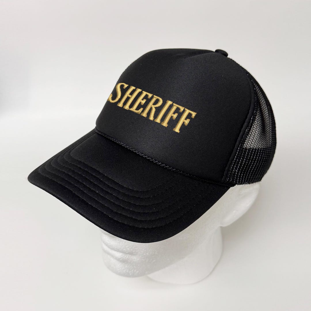 Sheriff Embroidered Foam Front Mesh Back Trucker Hat Military Cap - Etsy