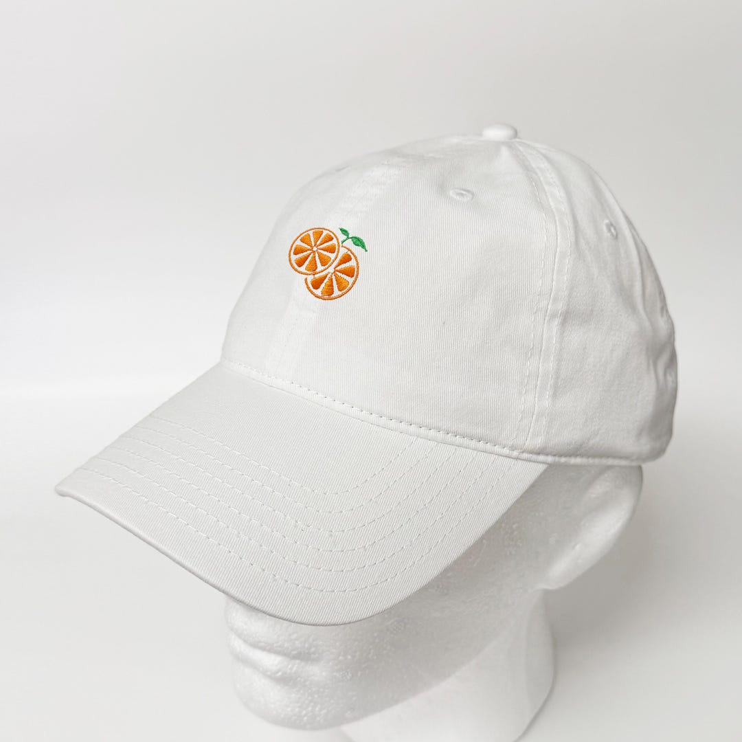Orange Slices Design Embroidered Washed Cotton Hat - Etsy