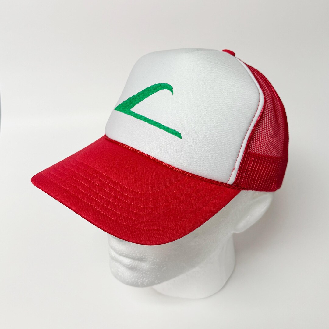 Ash Ketchum Design Foam Front Mesh Back Trucker Hat Character Cap - Etsy