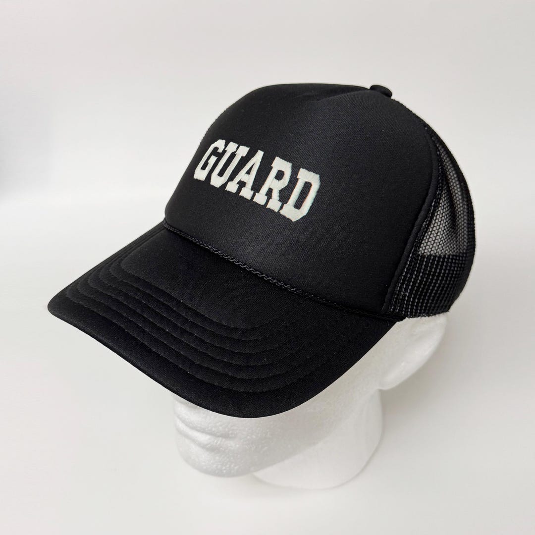 Guard Design Foam Front Mesh Back Trucker Hat Lifeguard Cap - Etsy