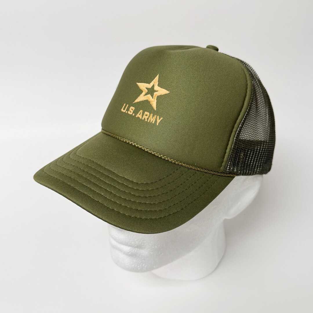 US Army Design Foam Front Mesh Back Trucker Hat Military Cap - Etsy