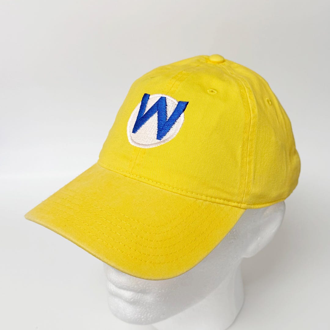 Wario Hat: Embroidered Washed Cotton Baseball Cap - Etsy