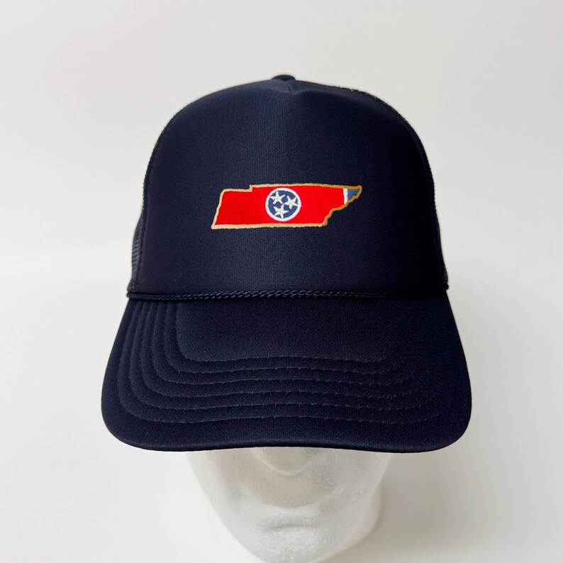 Tennessee State Flag Design With Map Outline Foam Front Mesh Back ...