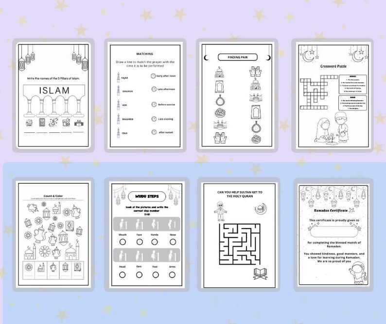 Ramadan Activities Book - Etsy