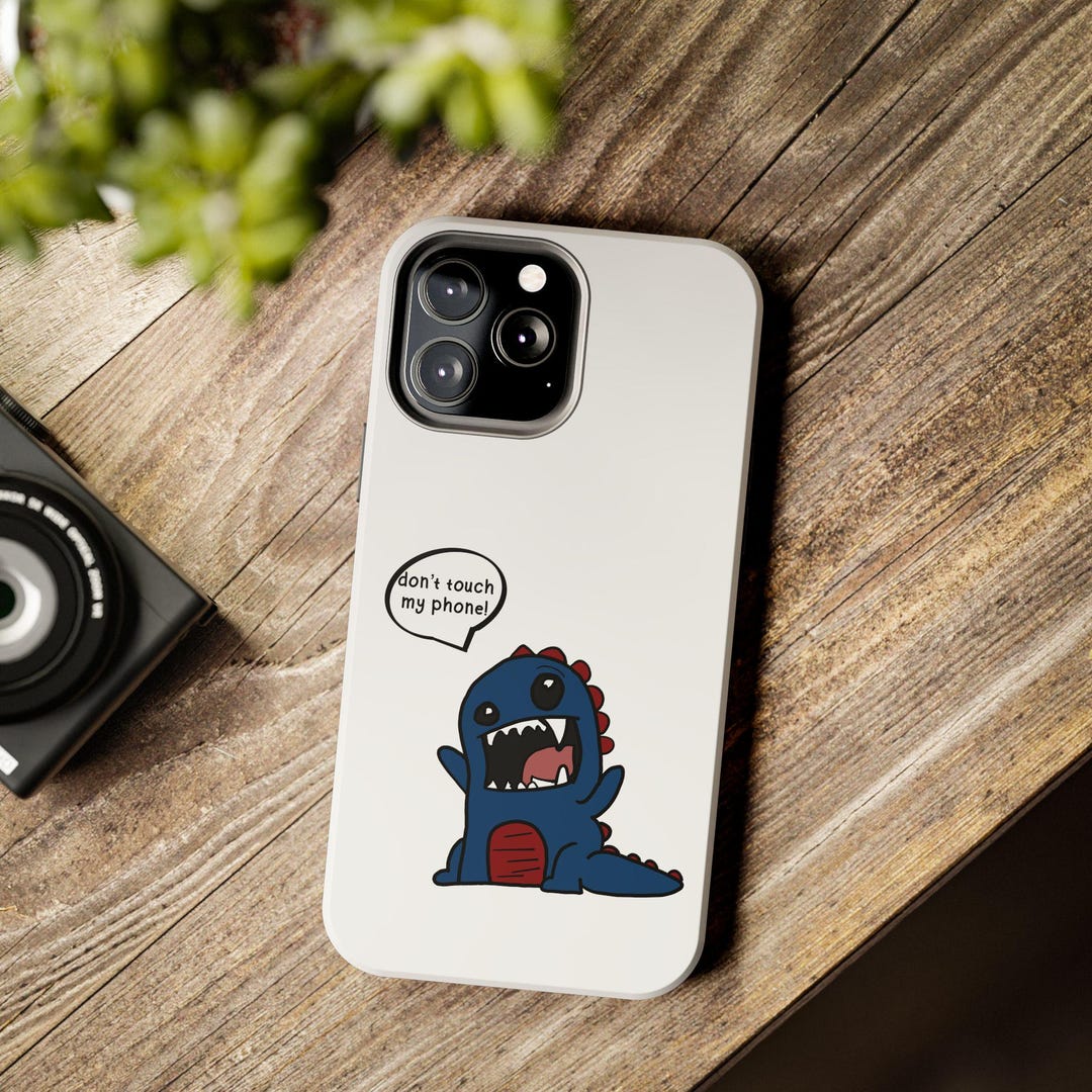 Do Not Touch My Phone Dinosaur Case | Dinosaur Drawing | Mad Cartoon ...