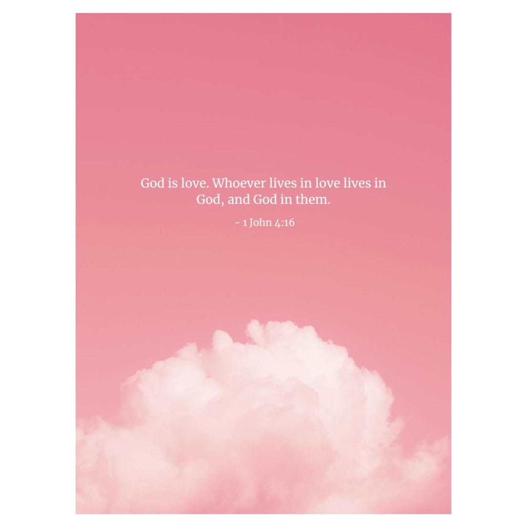 GOD'S LOVE VERSE Printable Poster Digitally Wall Art Bible Verse ...