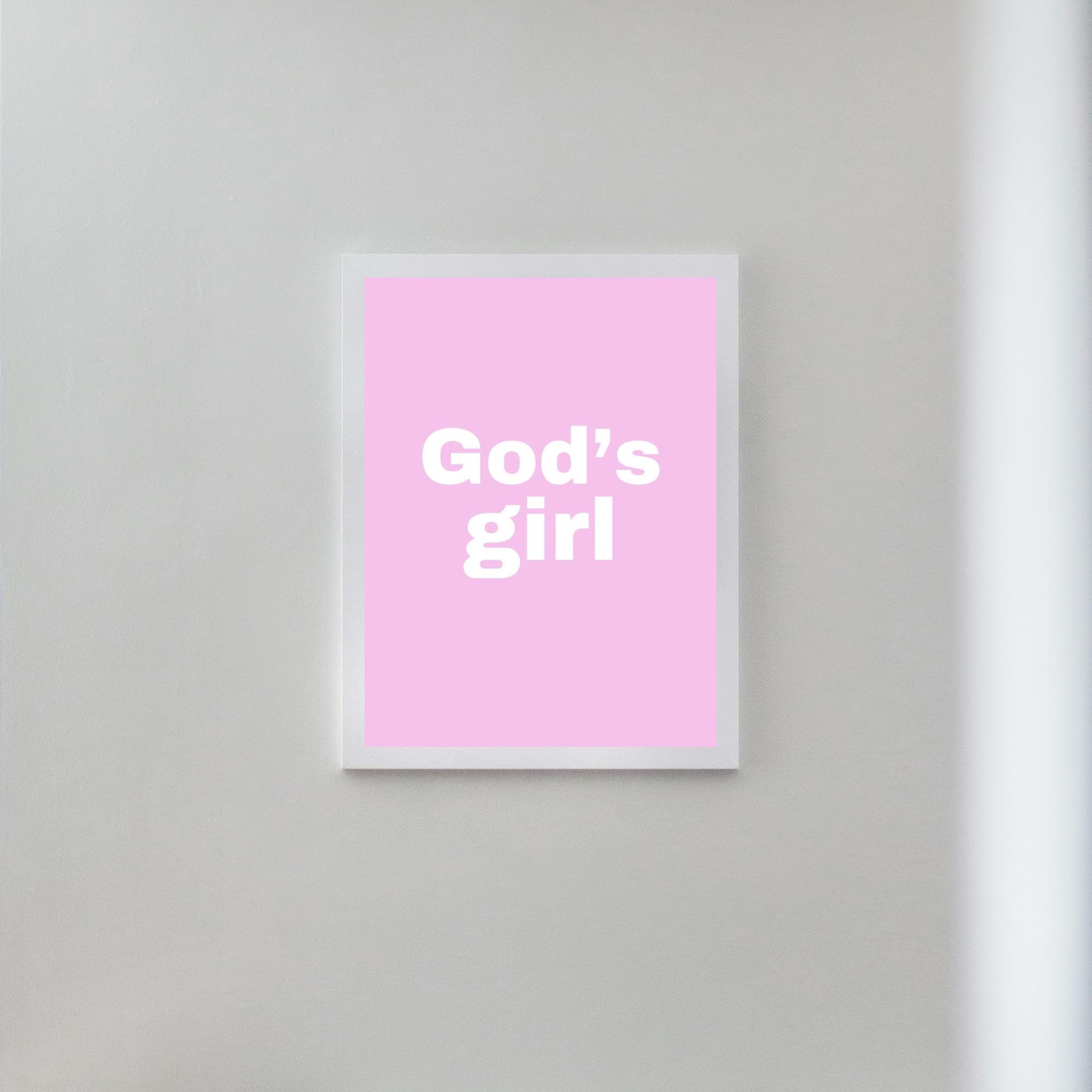 GOD'S GIRL Printable Wall Art Digital Poster Pink Wall Decor Girly Room ...