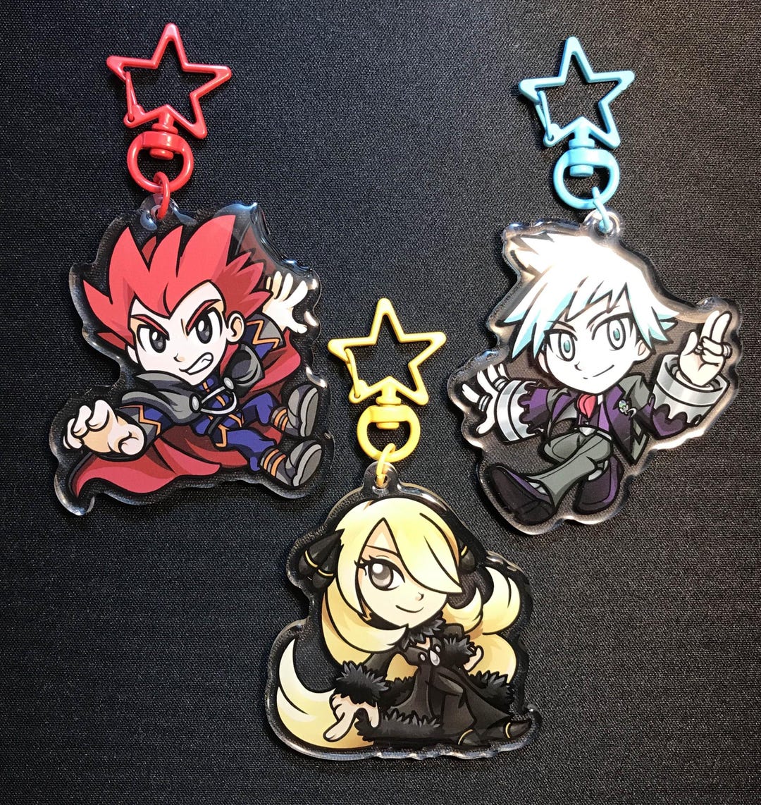 Pokemon Champion Charms - Lance Steven and Cynthia From Pokemon Red ...