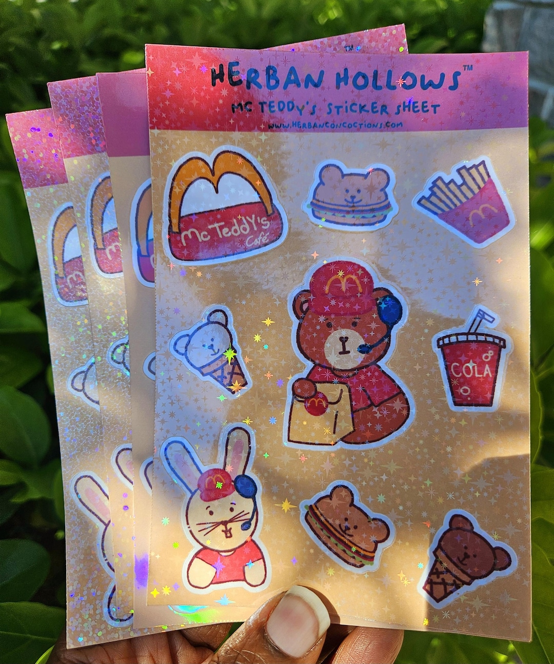 Kawaii Style Mc Teddy Sticker Sheet - Etsy