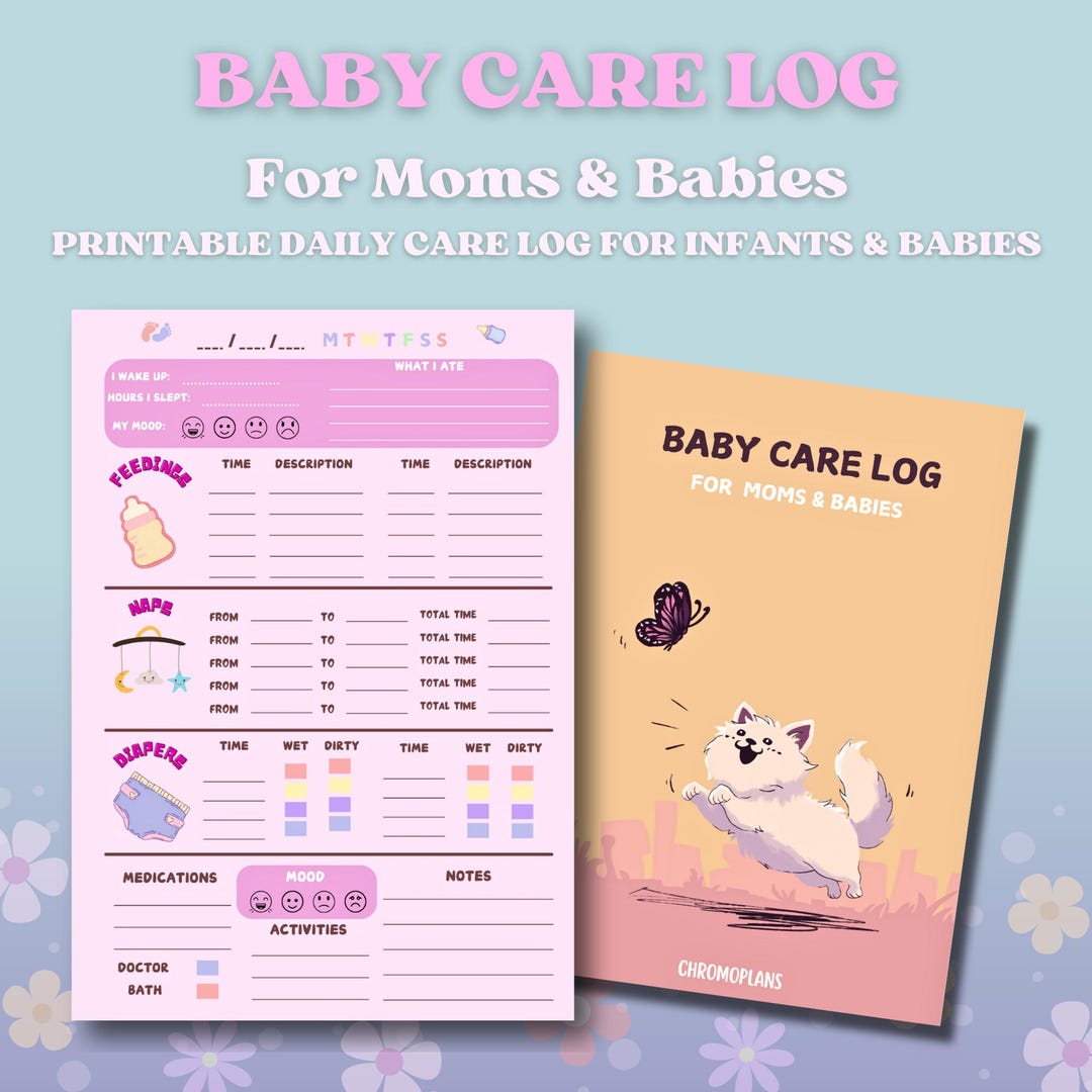 Baby Feeding & Diaper Log: Daily Routine Tracker (PDF Printable) - Etsy