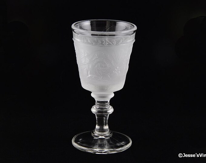RARE Original EAPG Wine Goblet Westward Ho by Gillinder & Sons C. 1879 ...