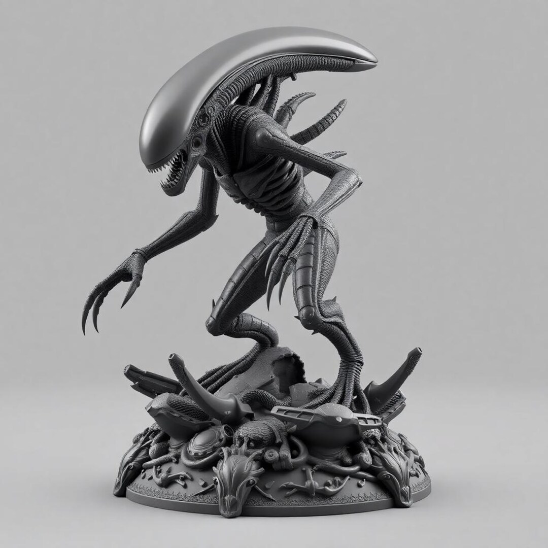 Alien Xenomorph Sculpture - 3D Printable STL File - Etsy