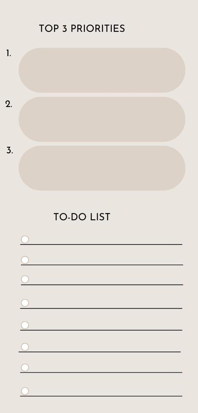 Minimalist Daily Planner | Printable PDF | Productivity and Time ...