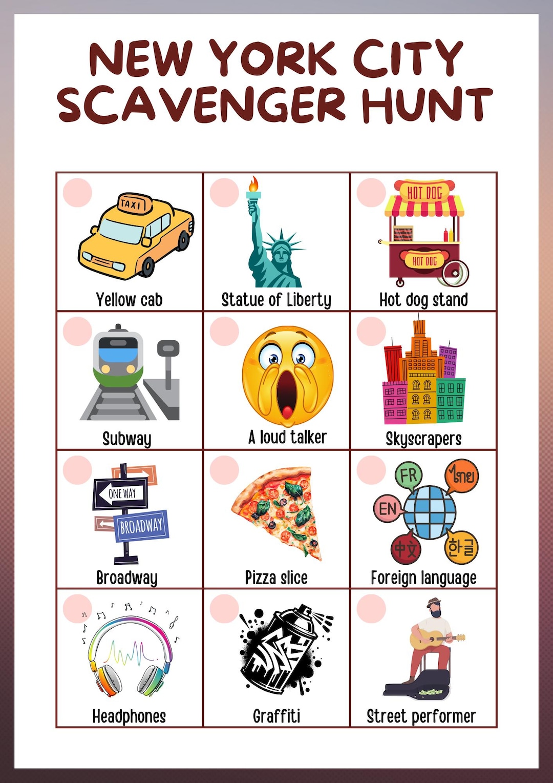 New York City Scavenger Hunt - Etsy