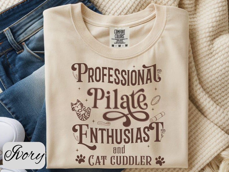 Pilates Lover Shirt, Cat Cuddler T-shirt, Cat Pilates Tee, Pilate ...