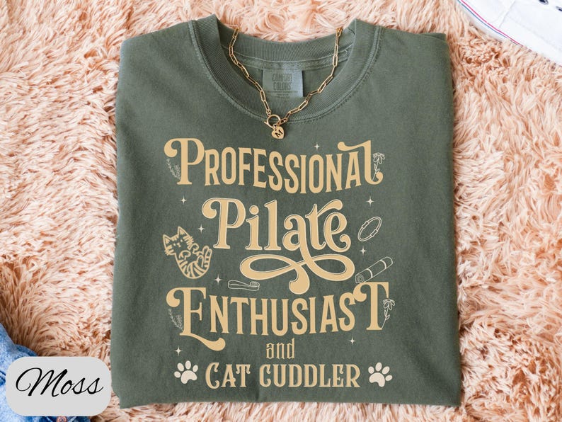 Pilates Lover Shirt, Cat Cuddler T-shirt, Cat Pilates Tee, Pilate ...