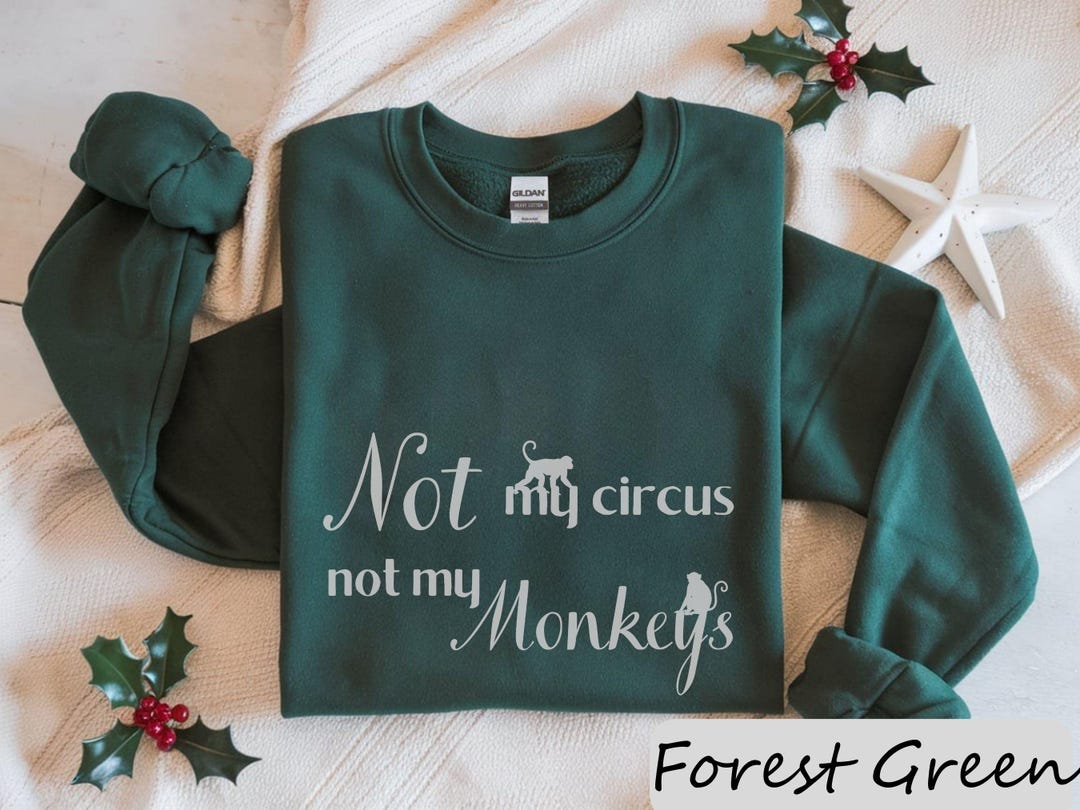 Not My Monkey Not My Circus, Minimalist Funny Tee, Boundaries Shirt ...