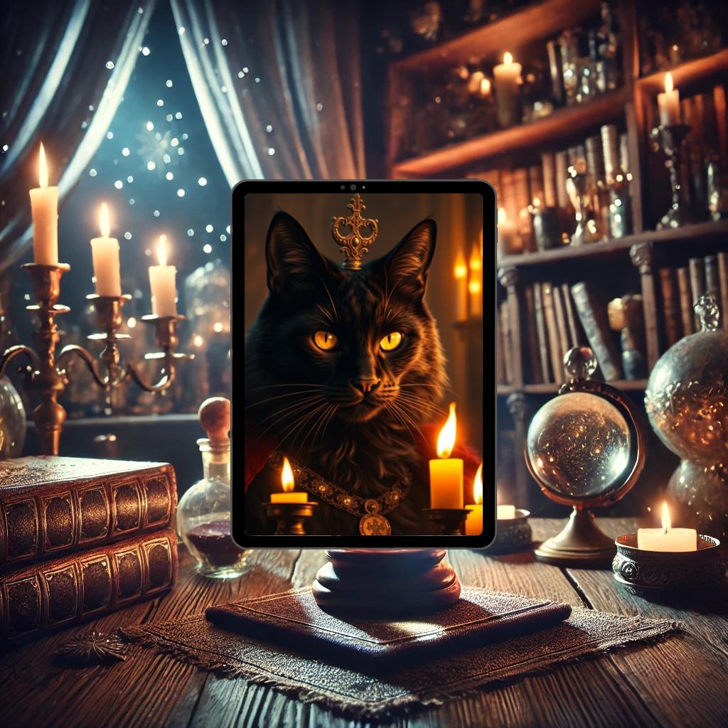 Mystical Cat PNG, Digital Magical Cat - Etsy