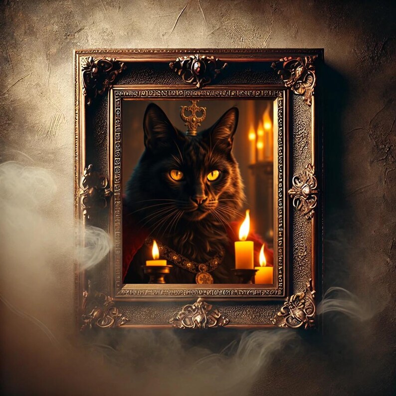 Mystical Cat PNG, Digital Magical Cat - Etsy