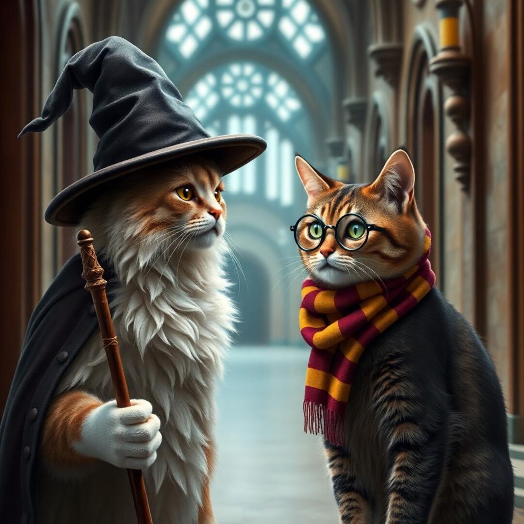 Wizard Cats PNG, Digital Cats - Etsy
