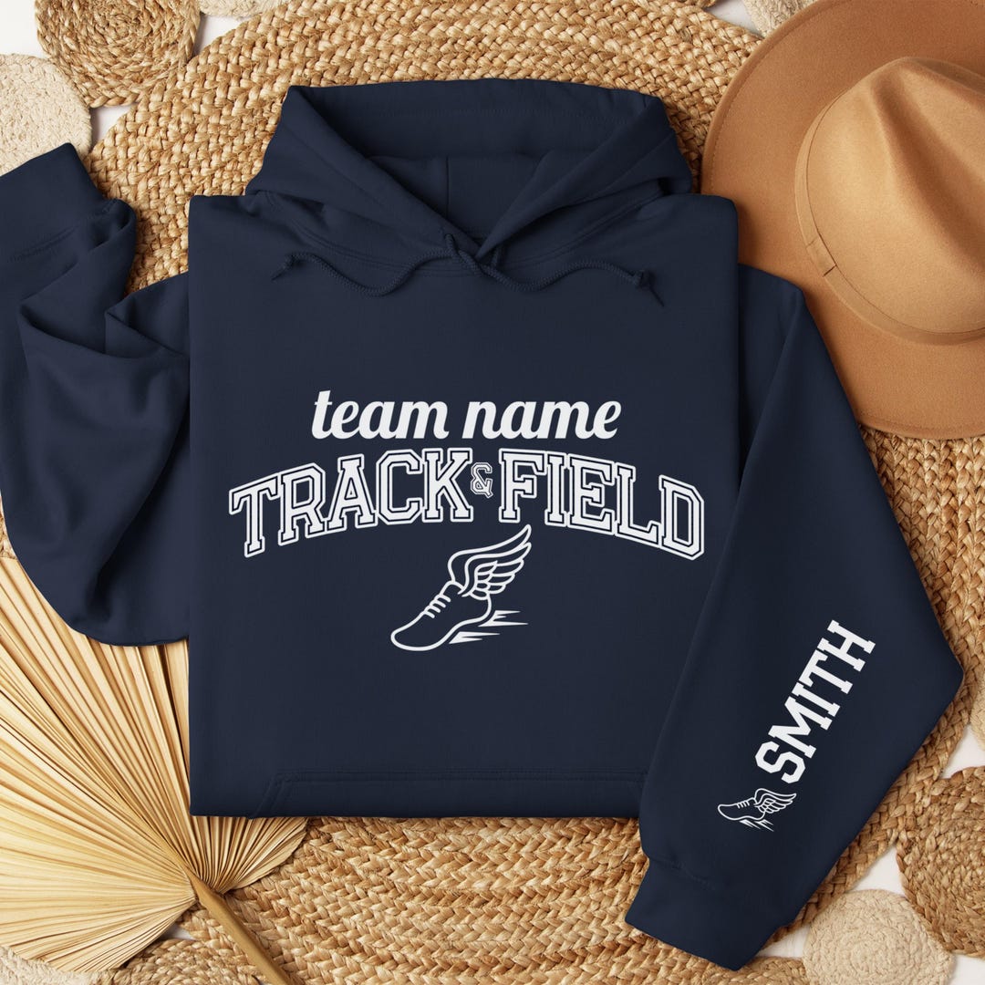 Custom Track and Field Hoodie Personalized Team Name Sweatshirt Custom ...