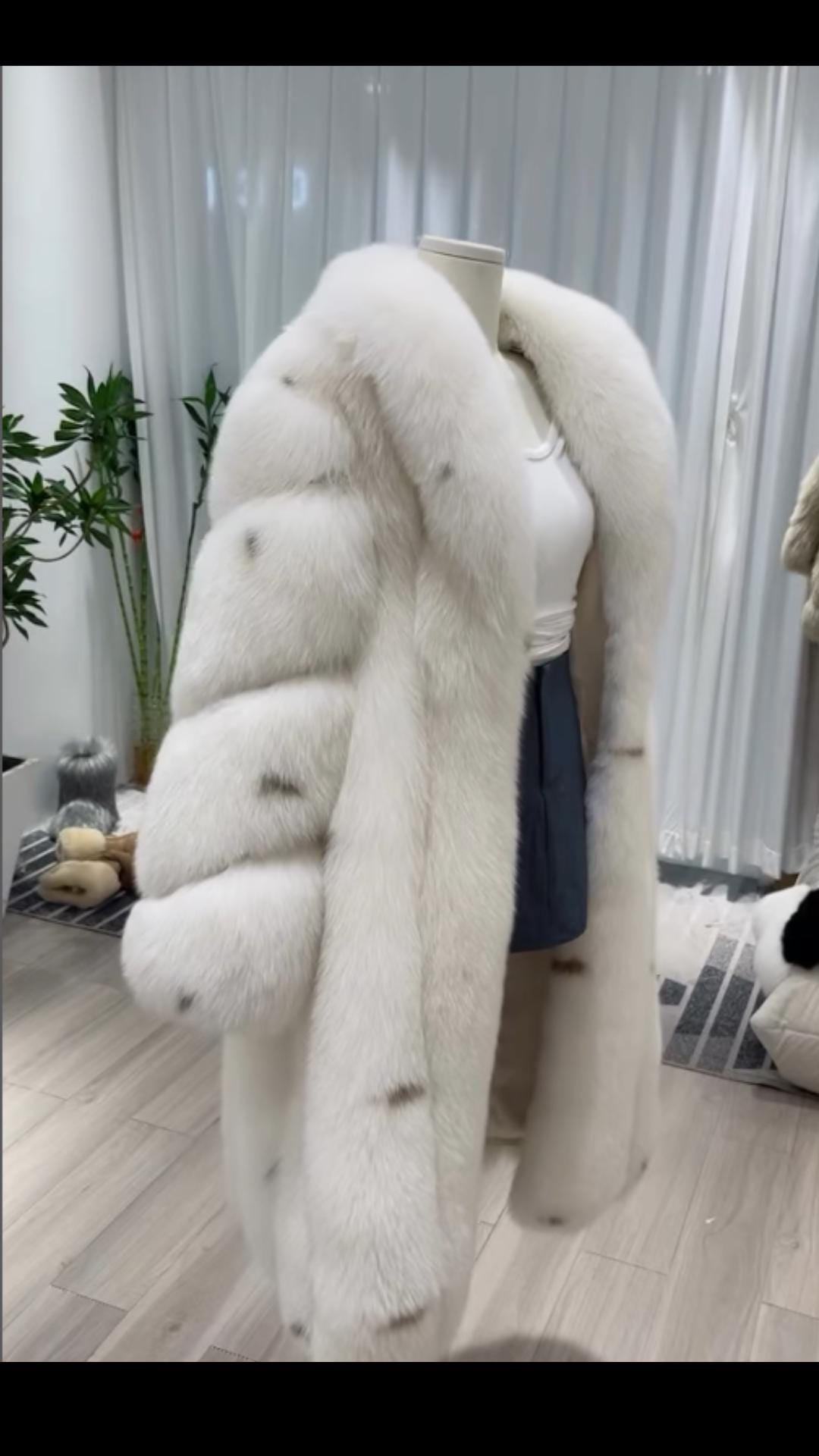 Spotted Fox Fur Coat 3/4 Length - Etsy