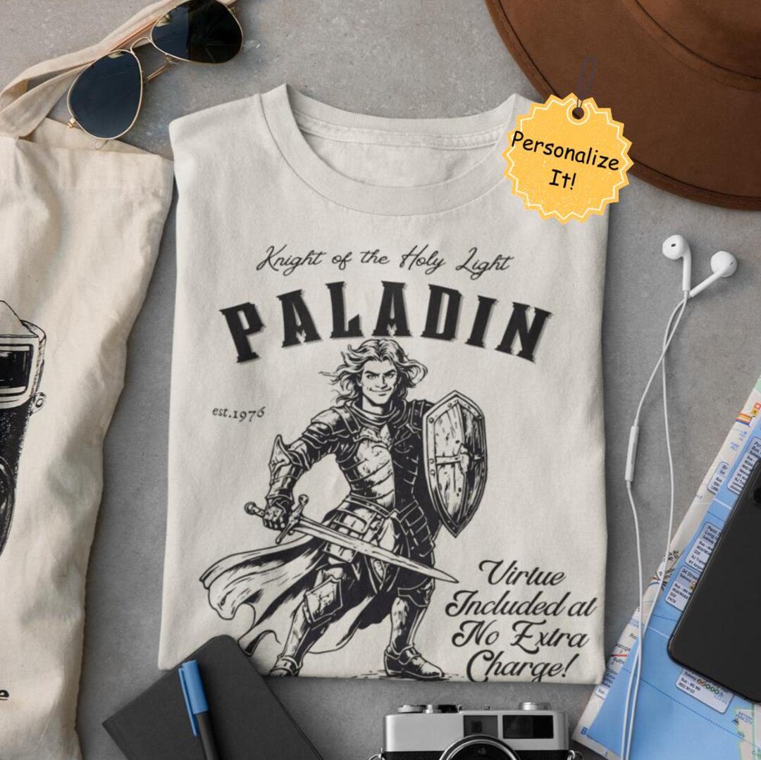 Vintage Dnd Paladin Shirt and Sweatshirt, Personalized Dnd Shirt, Dnd ...