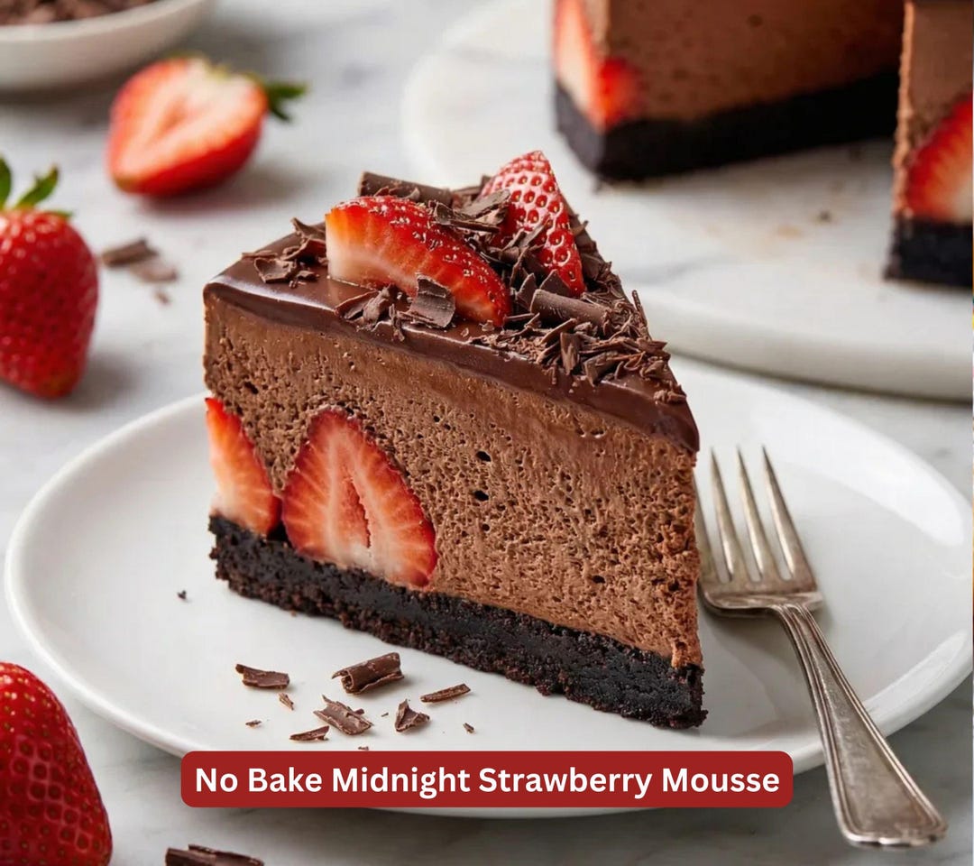 Best Recipe for No Bake Midnight Strawberry Mousse Digital Download - Etsy