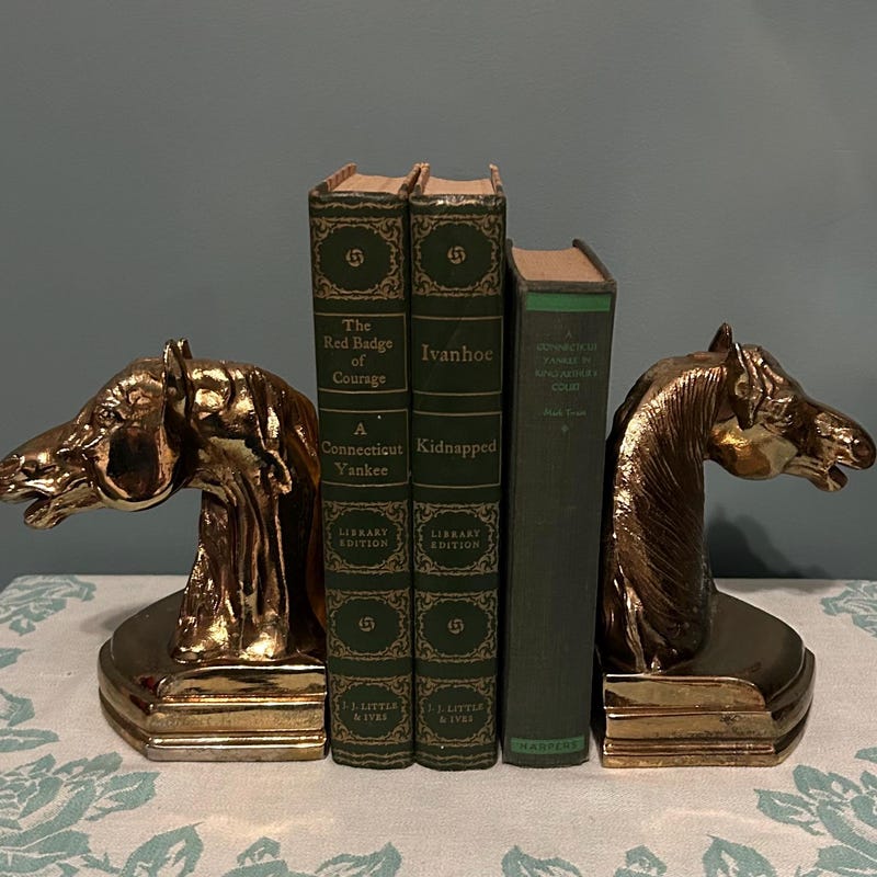 Brass Equestrian Bookends - Etsy