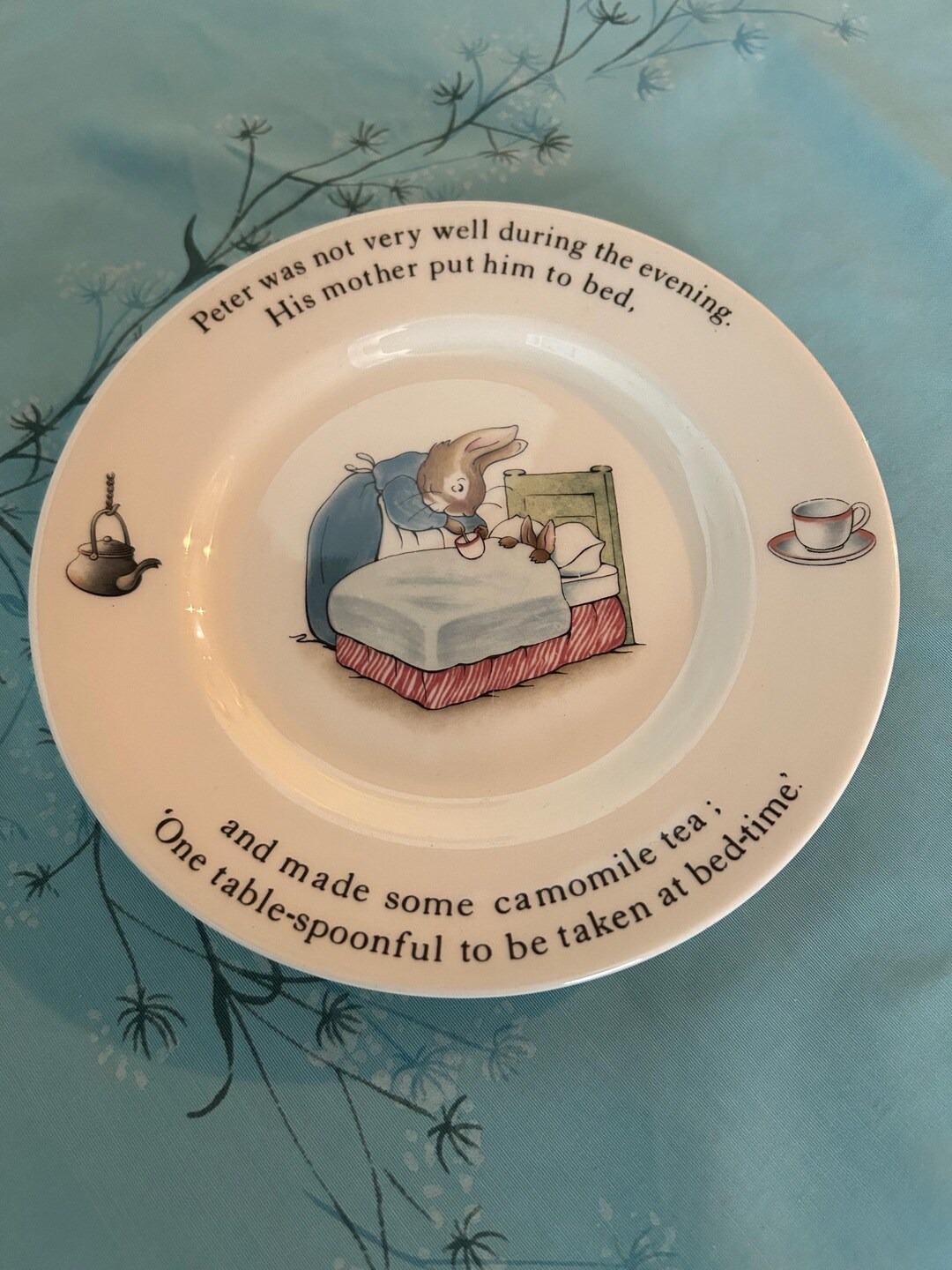 Vintage Classic Peter Rabbit Beatrix Potter Wedgwood China 6.75" Bunny ...