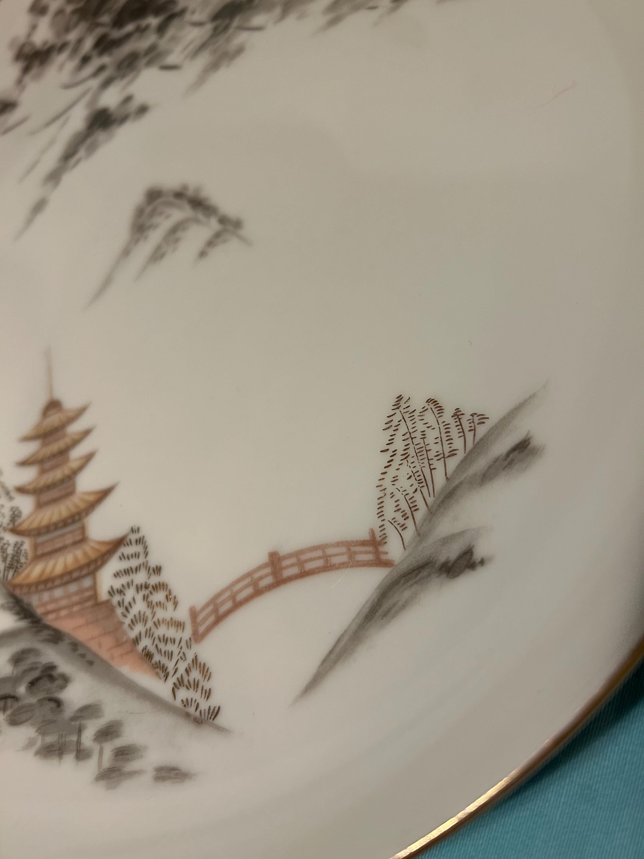 Mid Century Japanese Sone China Kiyomizu #1963 Pagoda 16 Piece ...