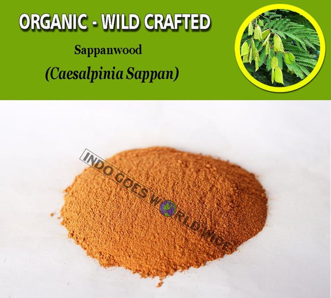 POWDER Sappanwood Indian Redwood Secang Caesalpinia Sappan Organic ...