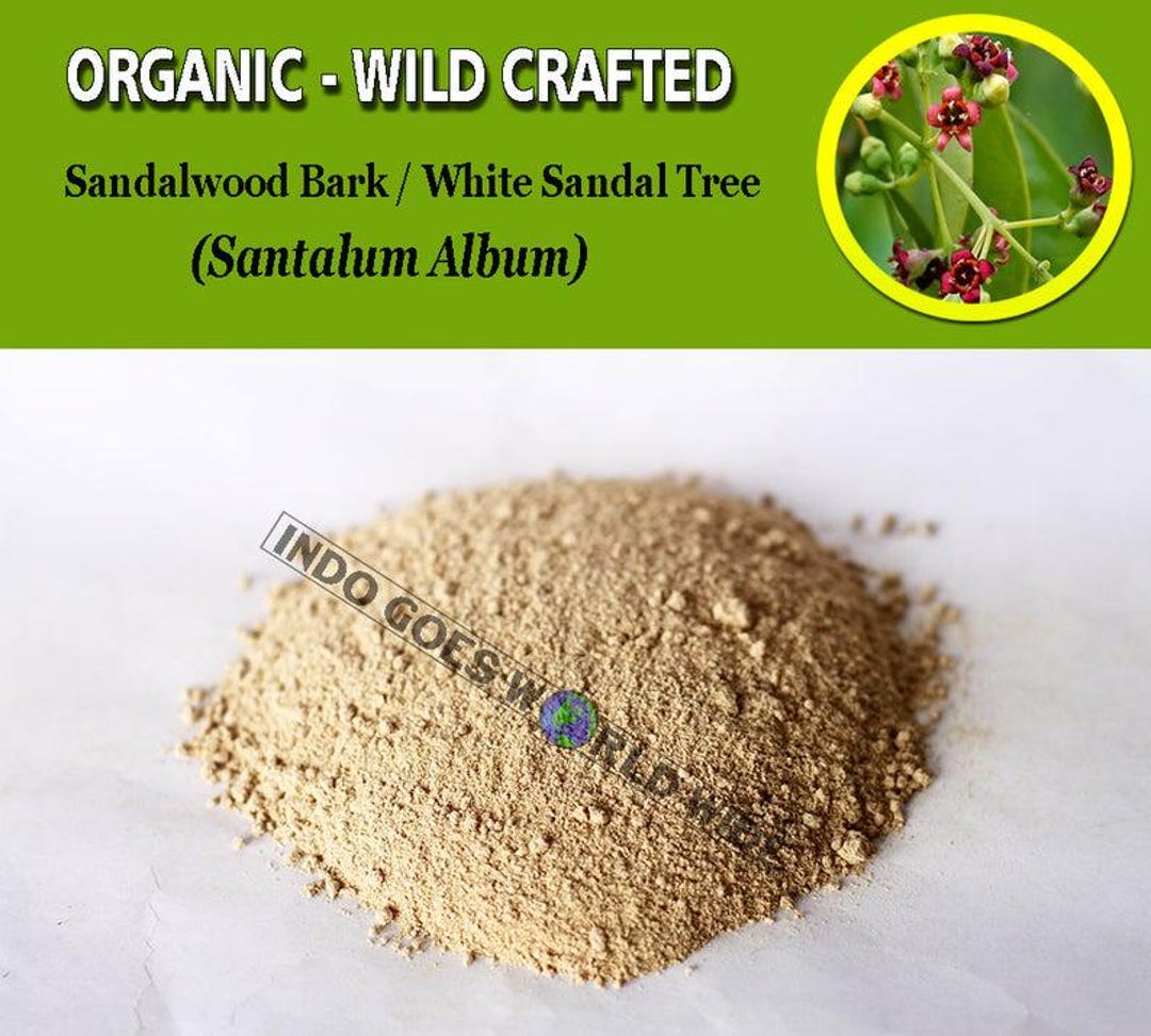 POWDER Sandalwood Bark White Sandal Tree Santalum Album Organic ...