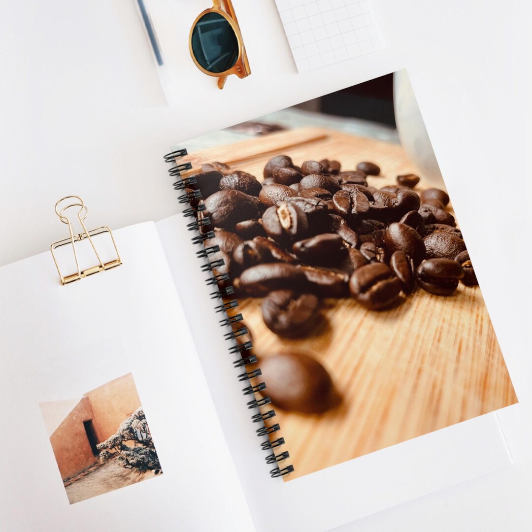 Coffee Beans Spiral Notebook - Ruled Line - Etsy
