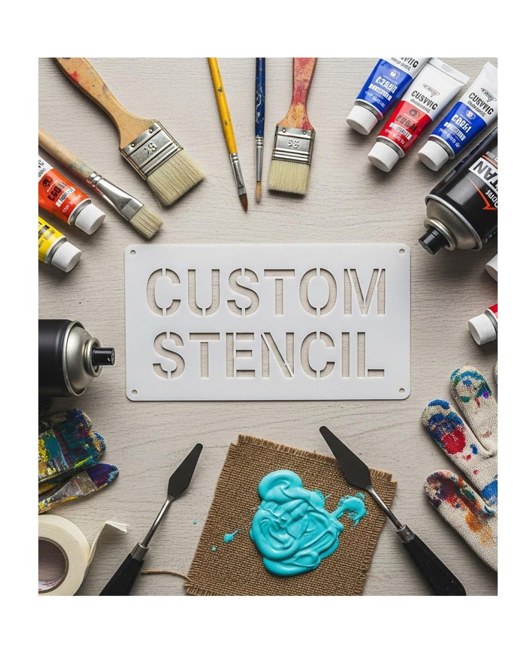 Create Custom Text Large Stencil for DIY Project | Laser Cut Plastic ...
