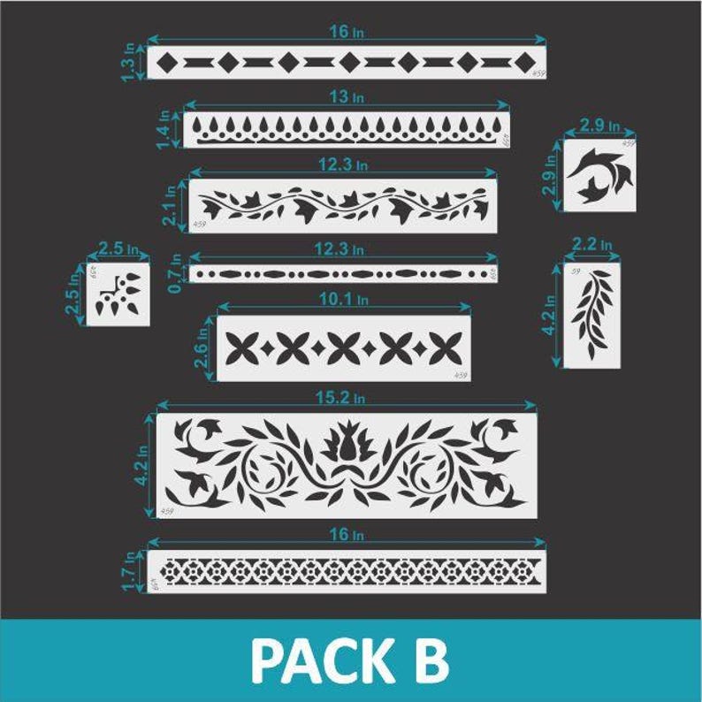 IKEA Furniture Stencil Indian Inlay Stencil- Reusable Vintage Pattern ...