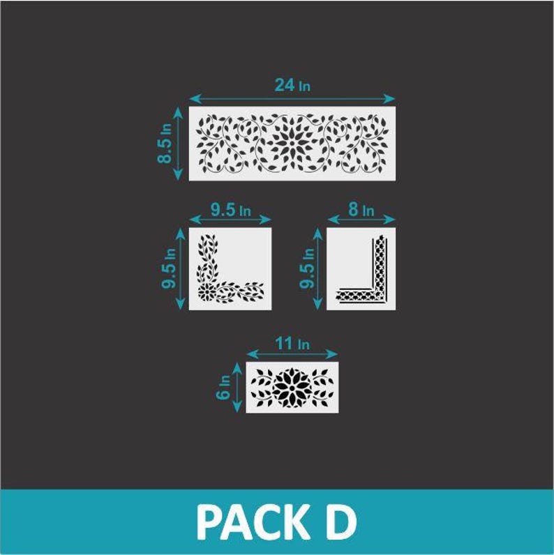 Zenix-inlay Furniture Stencils Set- Reusable Plastic Stencils for ...