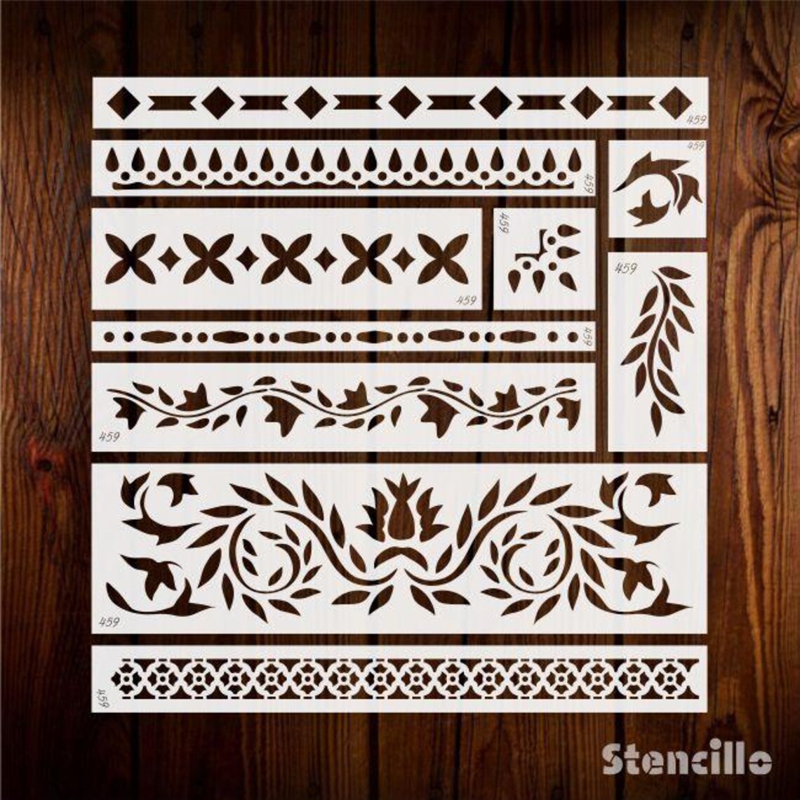IKEA Furniture Stencil Indian Inlay Stencil- Reusable Vintage Pattern ...