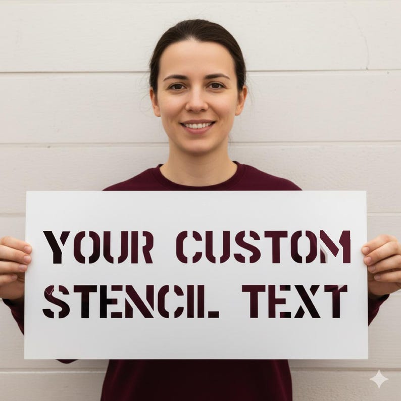 Custom Text Stencils | Name Stencils | Lettering Stencils | Reusable ...