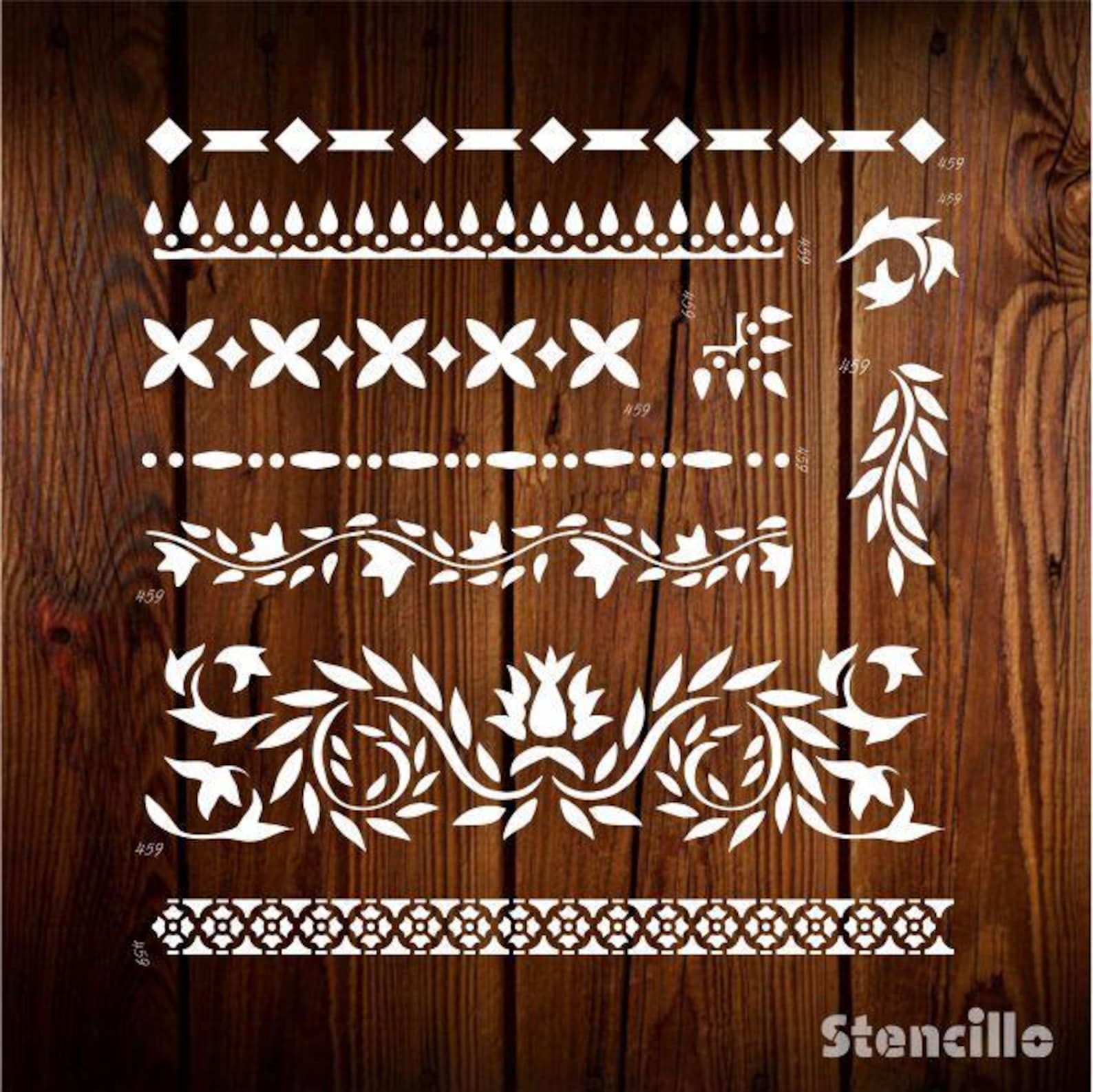 IKEA Furniture Stencil Indian Inlay Stencil- Reusable Vintage Pattern ...