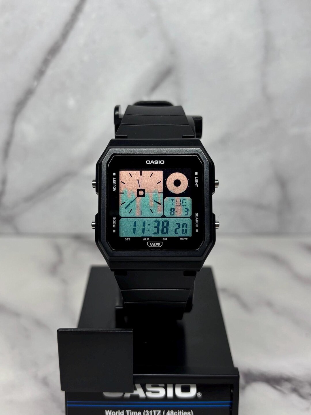 Custom Black Casio POP LF20W Pink & Blue Drip Screen Mod - Etsy