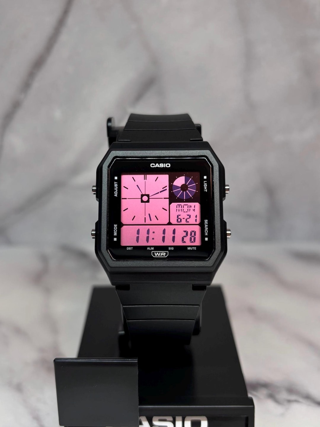 Custom Black Casio POP LF20W Pink Screen Mod - Etsy