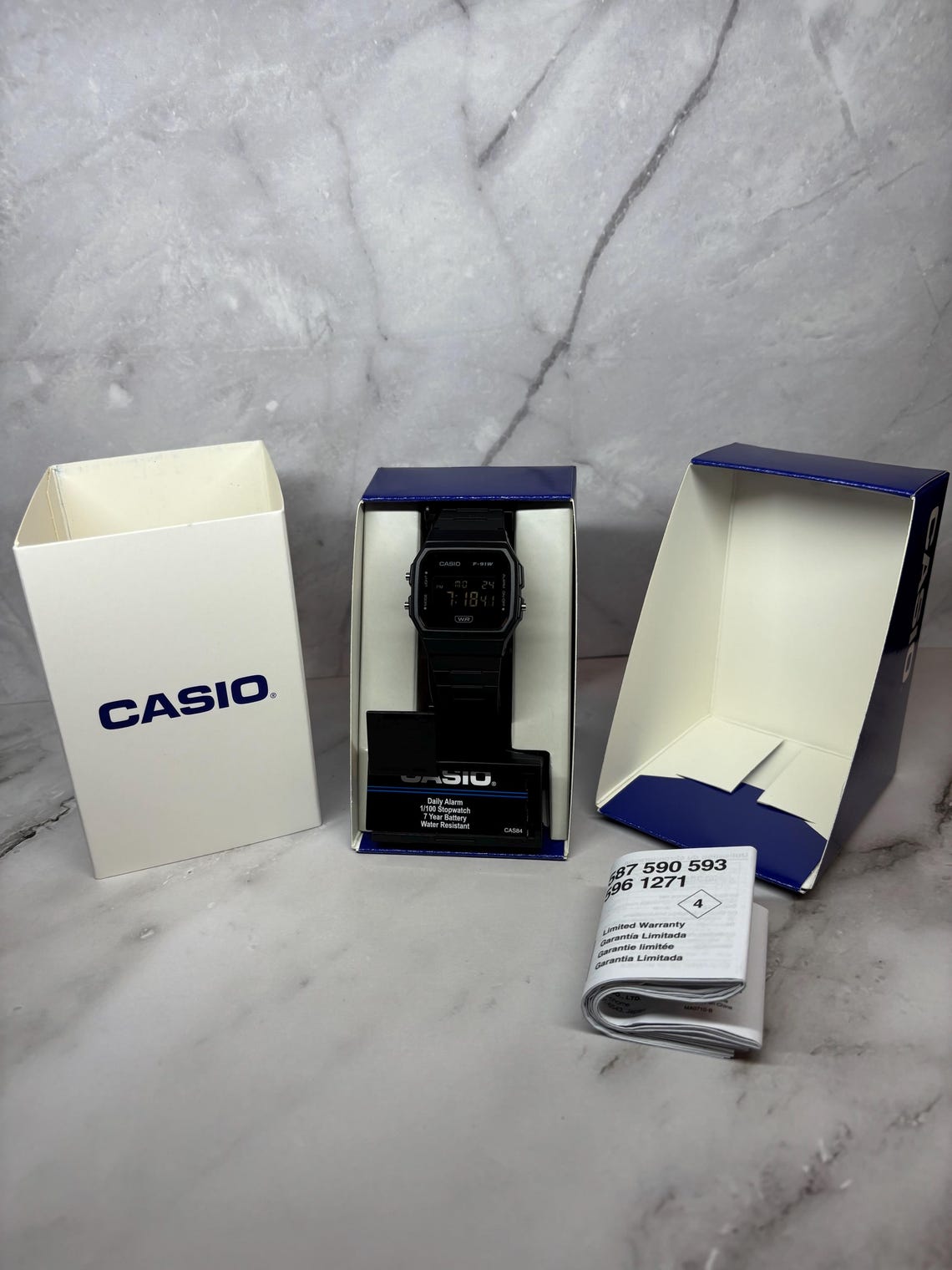 Custom Black Casio F91W Inverted Screen Mod - Etsy