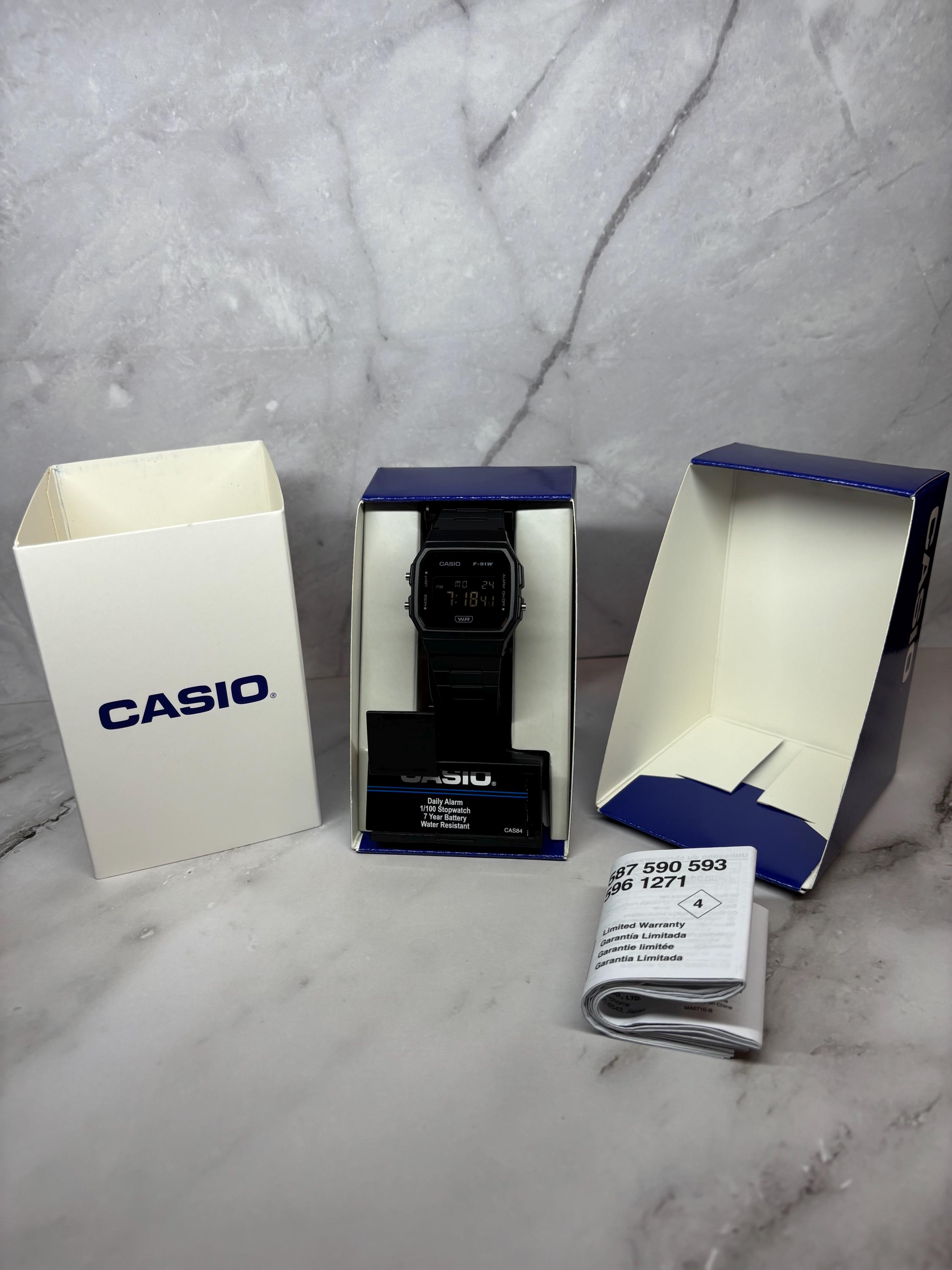 Custom Black Casio F91W Inverted Screen Mod - Etsy