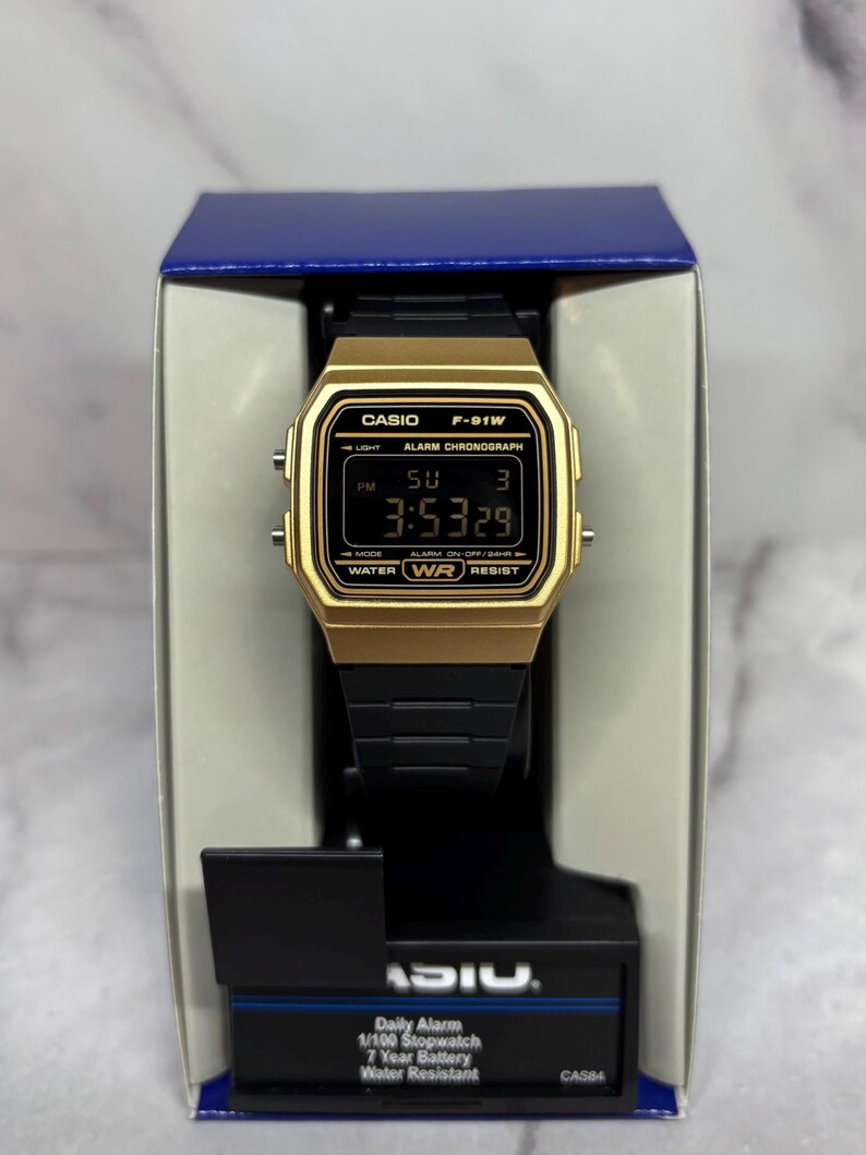 Custom Gold Casio F91W Inverted Screen Mod - Etsy