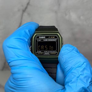 Custom Green Casio F91W Inverted Screen Mod - Etsy