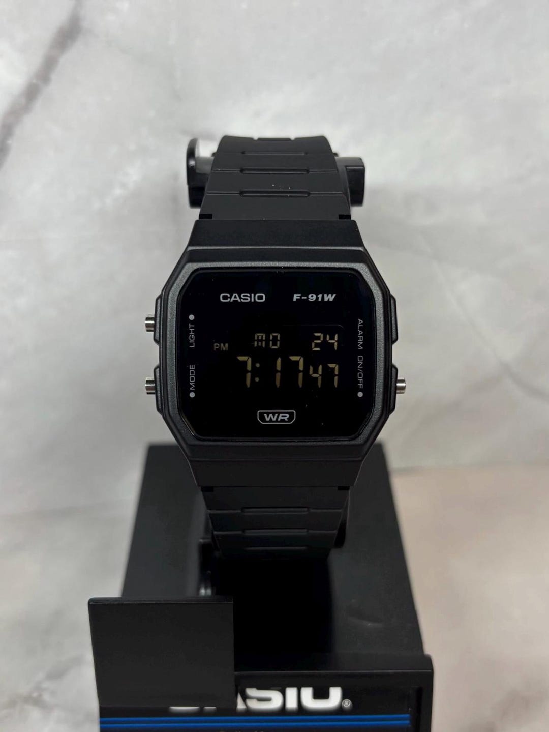Custom Black Casio F91W Inverted Screen Mod - Etsy