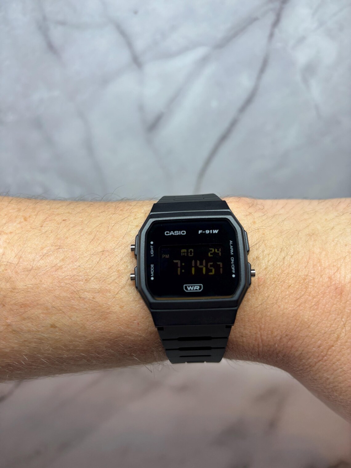 Custom Black Casio F91W Inverted Screen Mod - Etsy