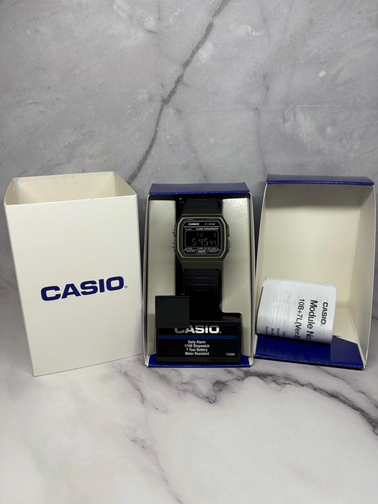 Custom Green Casio F91W Inverted Screen Mod - Etsy